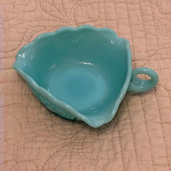 Fenton | Dining | Rare Fenton Block Star Turquoise Milk Glass Handled ...
